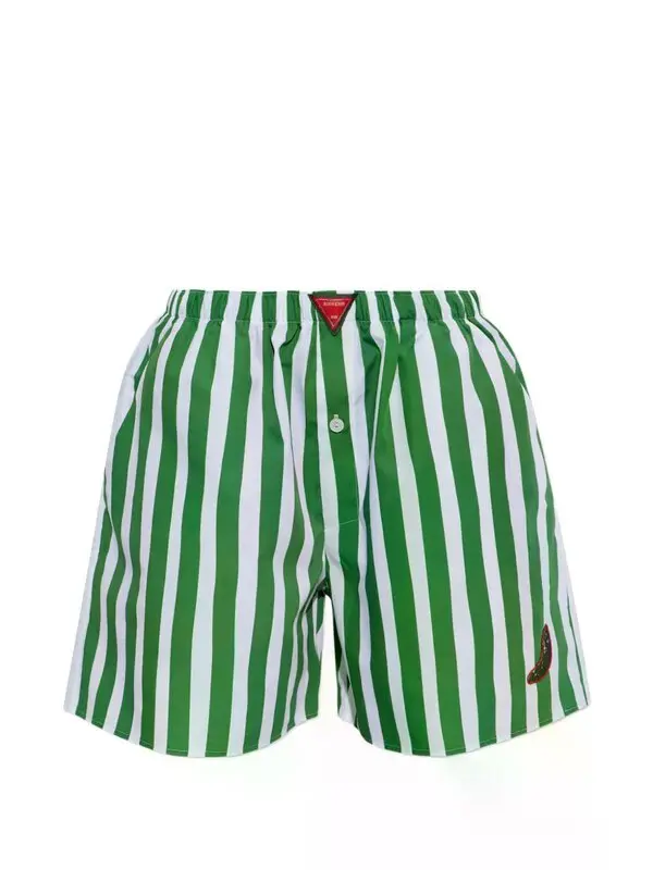 Hanro X Charlotte Adam Striped Shorts - Green