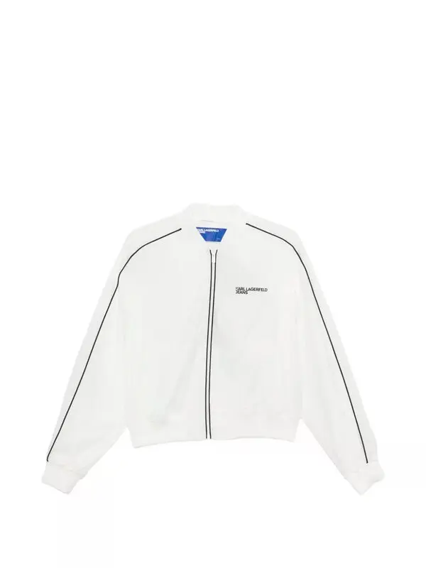 Karl Lagerfeld Logo-print Bomber Jacket - White