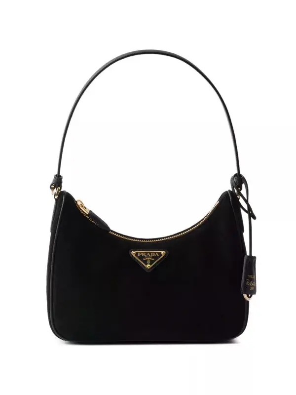 Prada Re-edition 2005 Suede Mini Bag - Black