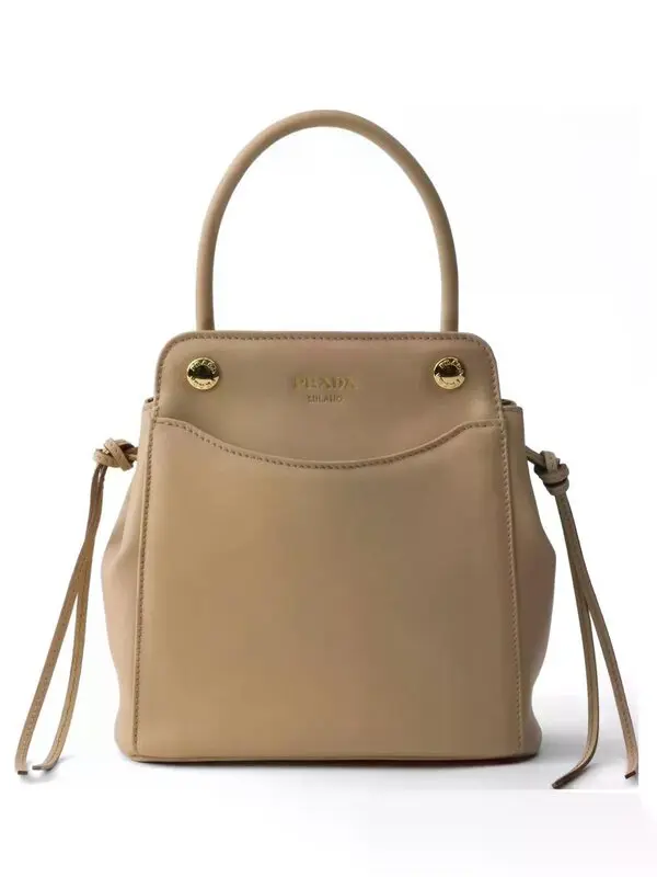 Prada Carry Mini Leather Handbag - Neutrals