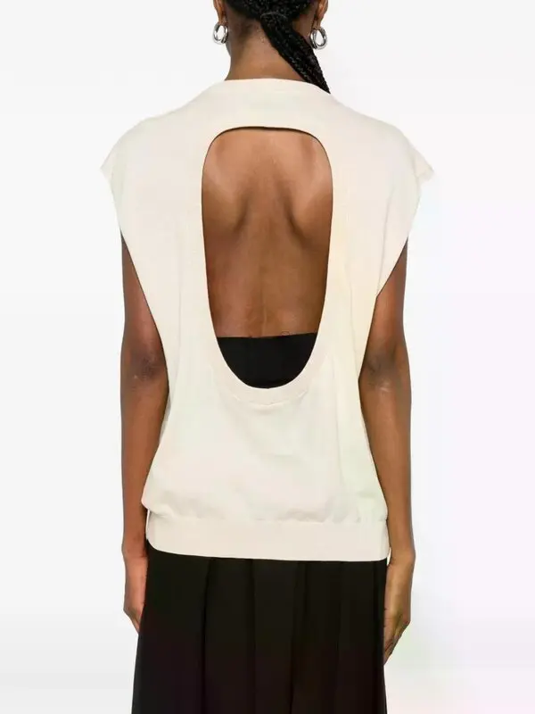 DEPARTMENT 5 Cut-out Sleeveless Top - Neutrals