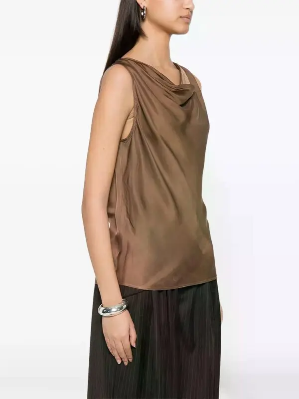 DIEGA Sleeveless Draped Neck Top