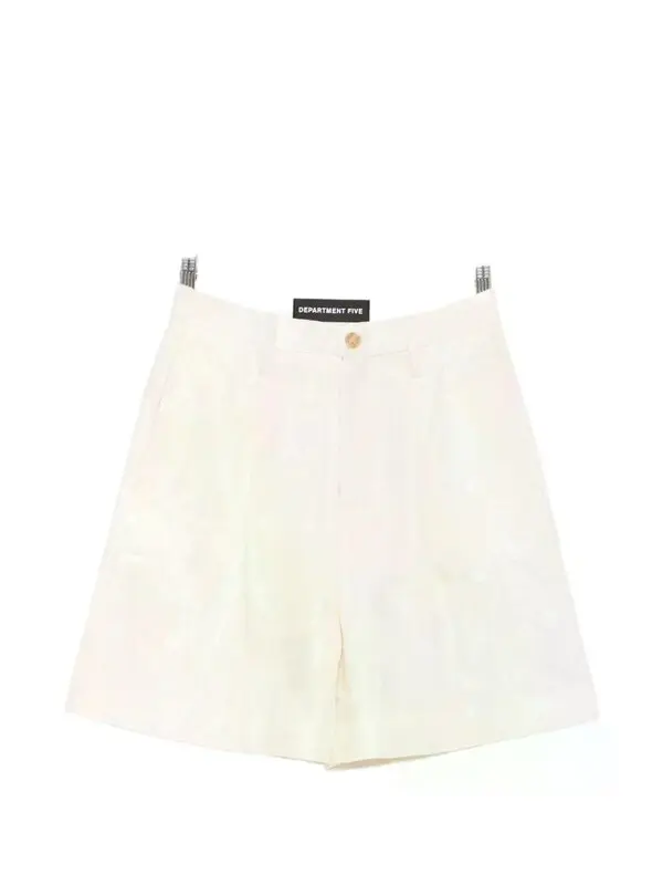 DEPARTMENT 5 Floral-jacquard Pleated Shorts - Neutrals