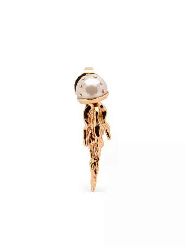 BIBI VAN DER VELDEN 18k Rose Gold Jellyfish Pearl Earring - Pink
