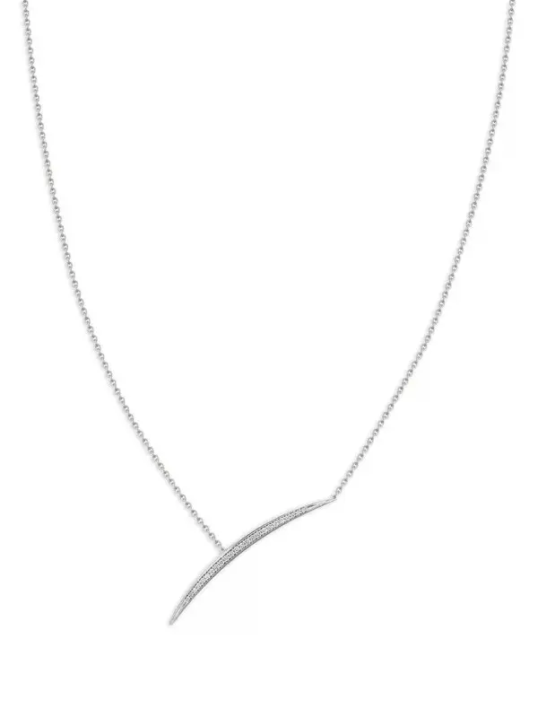SHAUN LEANE 18k White Gold And Palladium Armis Diamond Necklace - Silver