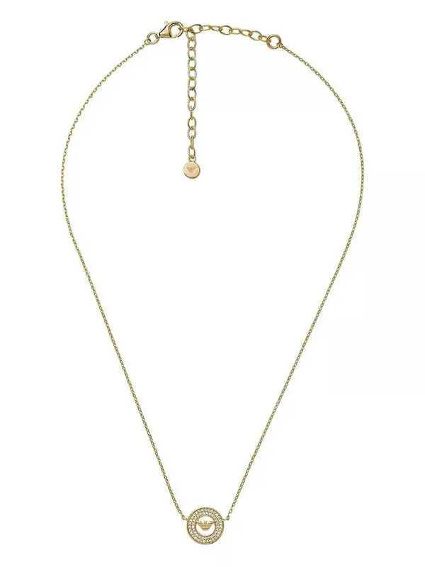 Emporio Armani Logo Charm Necklace - Gold
