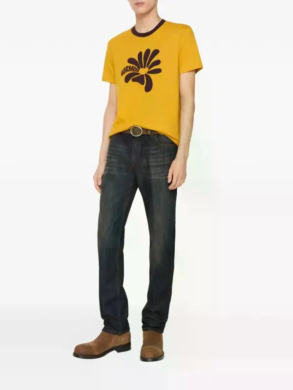 Burberry Slim Fit Washed Denim Jeans With Equestrian Knight Design Patch