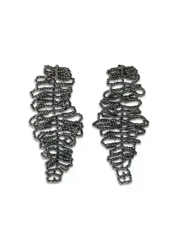 Brunello Cucinelli Sculptured-design Earrings - Silver