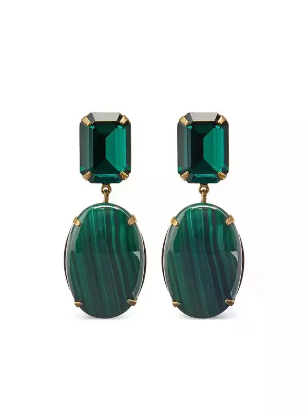 JENNIFER BEHR Xiomara Oval Drop Earrings - Gold