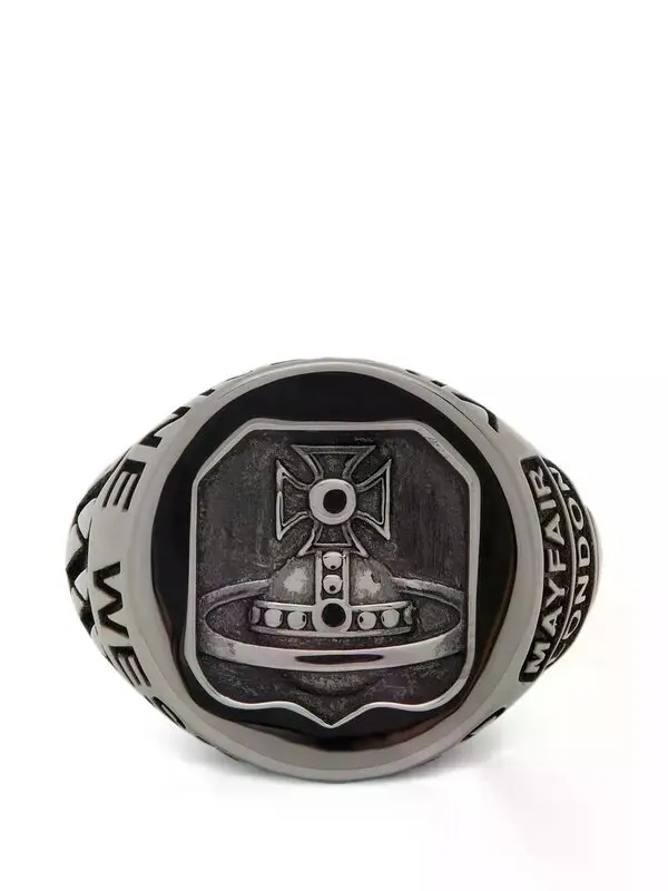 VIVIENNE WESTWOOD Lancelot Chevalier Ring - Black
