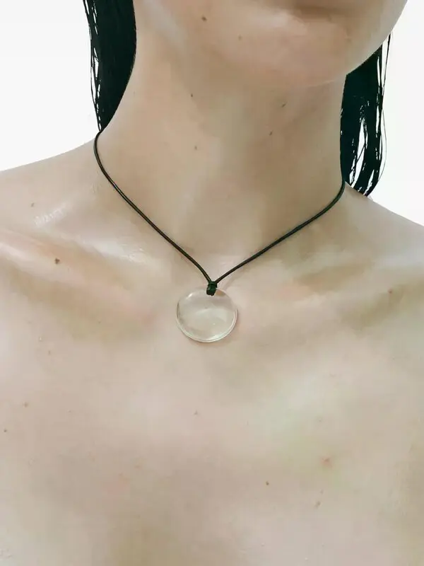 SOPHIE BUHAI Full Moon Quartz Pendant Necklace - Black