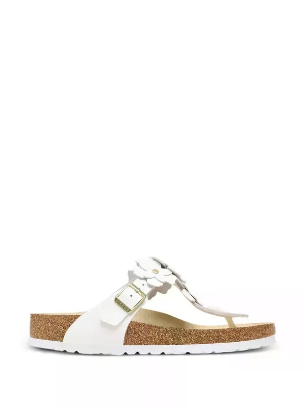 BIRKENSTOCK Gizeh Flower-appliqué Sandals - White