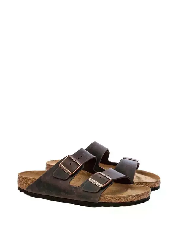 BIRKENSTOCK Arizona Oiled Leather Sandals - Brown