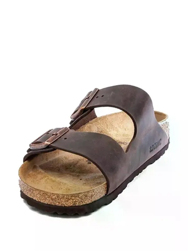 BIRKENSTOCK Arizona Oiled Leather Sandals - Brown