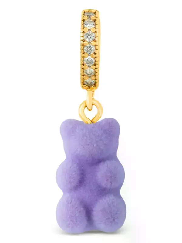CRYSTAL HAZE Nostalgia Bear Zirconia-embellished Pendant - Purple