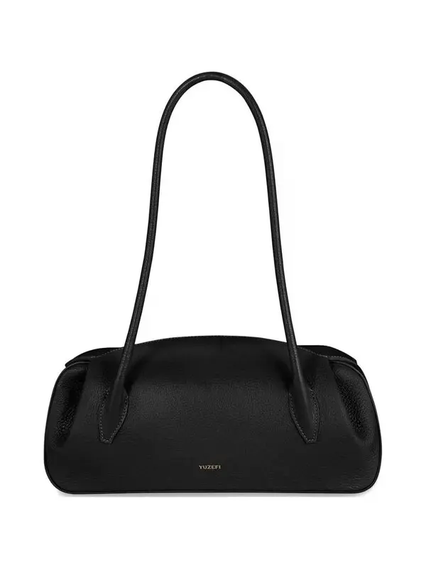 Yuzefi Mini Oyster Leather Shoulder Bag - Black