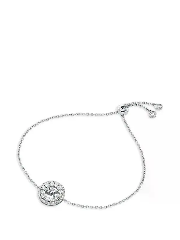 Michael Kors Logo-charm Sterling Bracelet - Silver