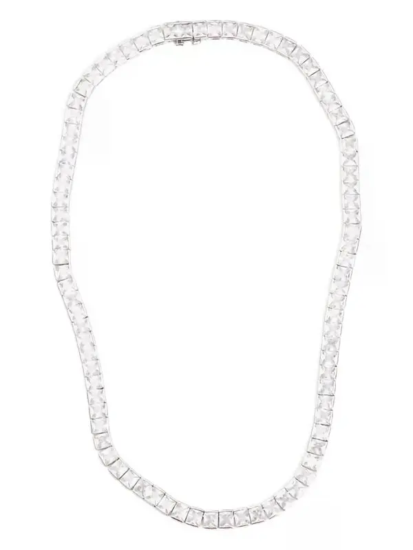 IZABEL DISPLAY Tennis Square Necklace - White