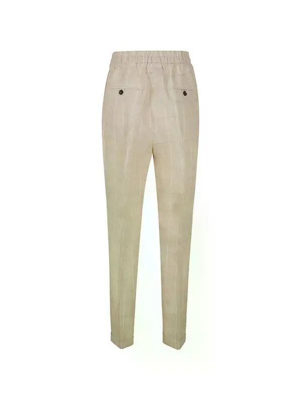 Kiton Check-pattern Drawstring Trousers
