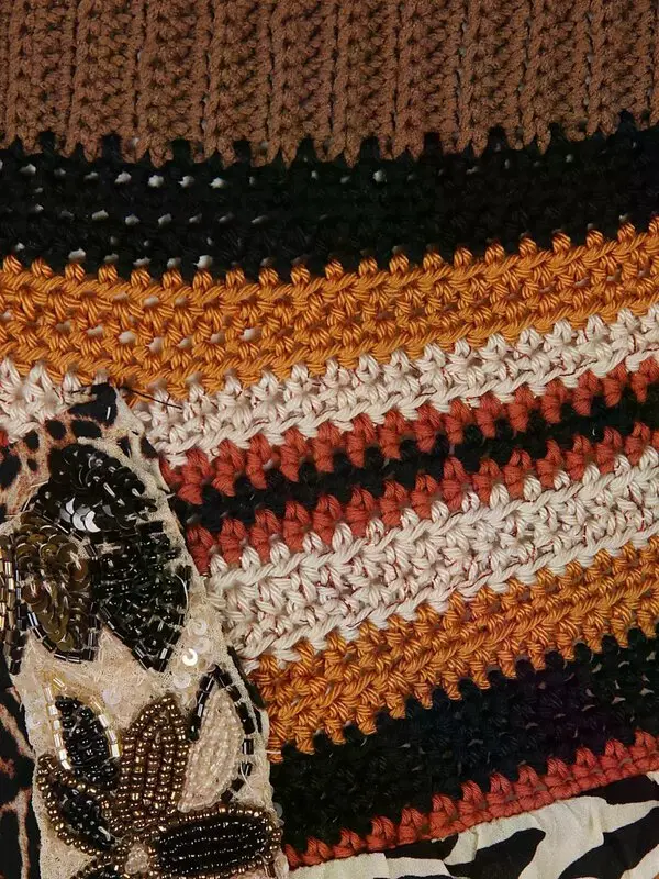 Anjuna Crochet-knit Patchwork Skirt