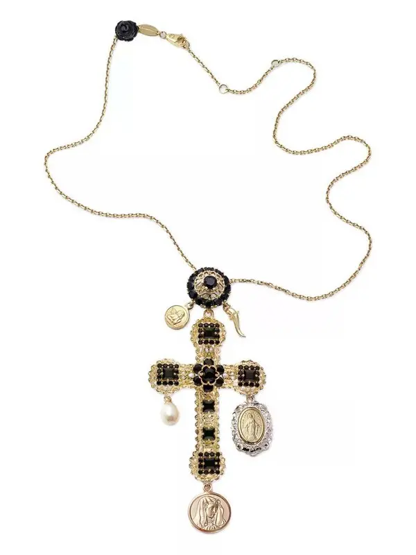 Dolce & Gabbana 18k Yellow Sicily Pearl And Sapphire Necklace - Gold