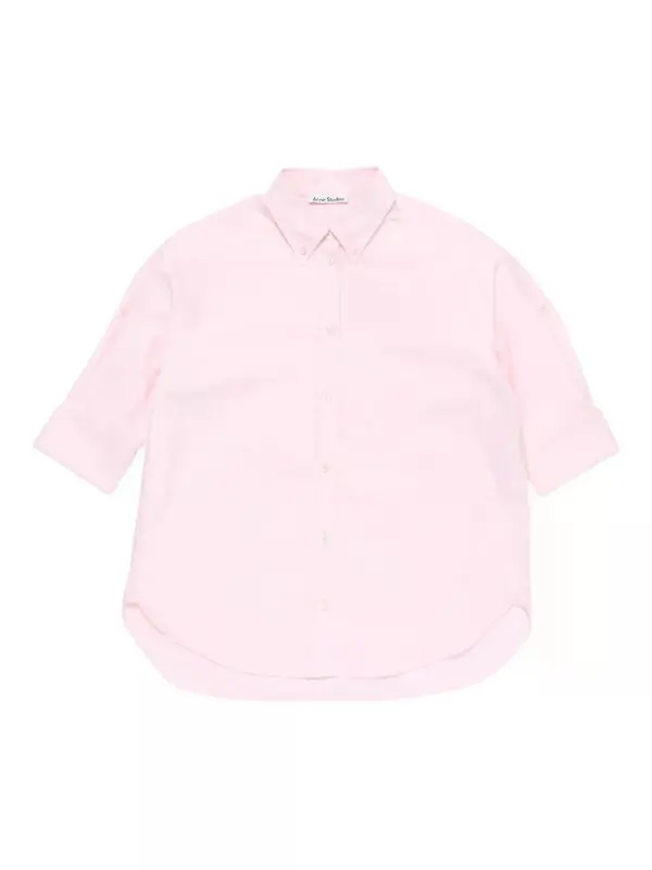 Acne Studios Organic Cotton Short-sleeve Shirt - Pink