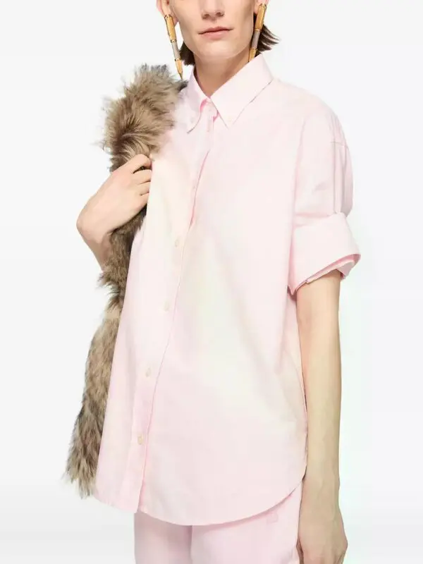 Acne Studios Organic Cotton Short-sleeve Shirt - Pink