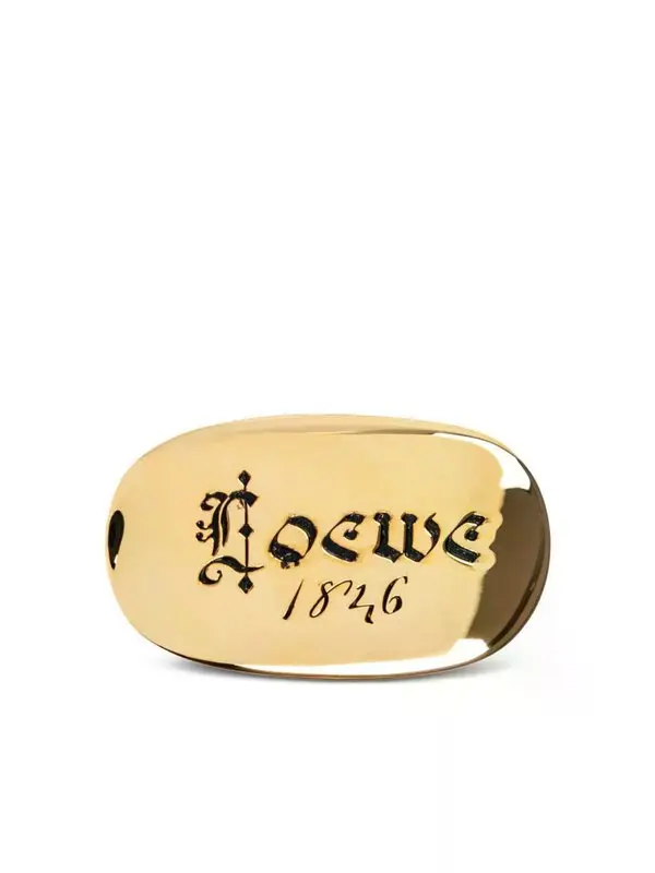 Loewe Logo-engraved Signet Ring - Gold
