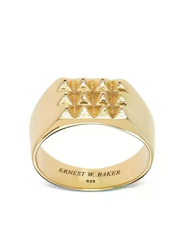 ERNEST W. BAKER Triangle Plated Ring - Gold