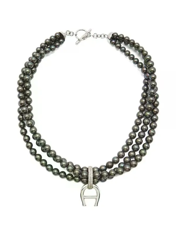 AIGNER Pre-owned Faux-pearl Necklace - Silver