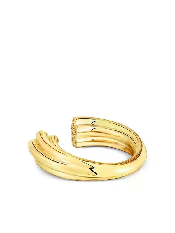 TOUS Flower-embellished Twisted Ring - Gold