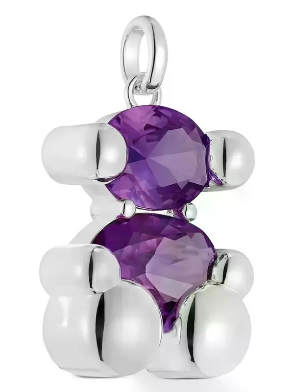 TOUS Bear Lgg Amethyst Pendant - Grey