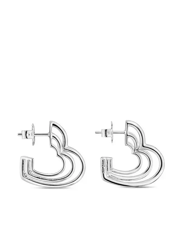 TOUS Bickie Triple-heart Earrings - Silver