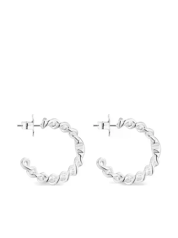 TOUS Chain-link Hoop Earrings - Silver