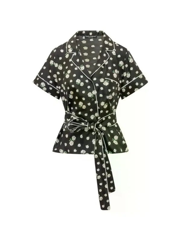Dolce & Gabbana Floral-print Shirt - Black
