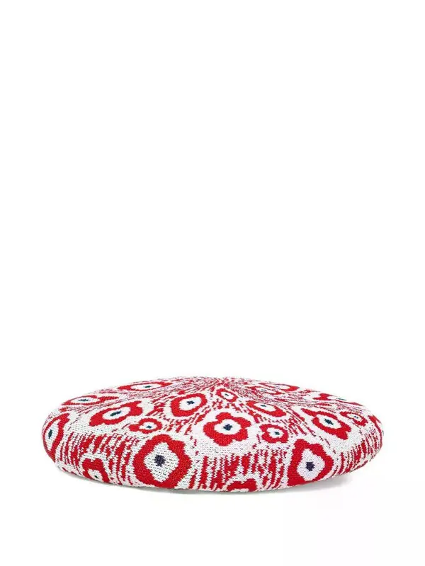 KANGOL Floral-intarsia Beret - Red