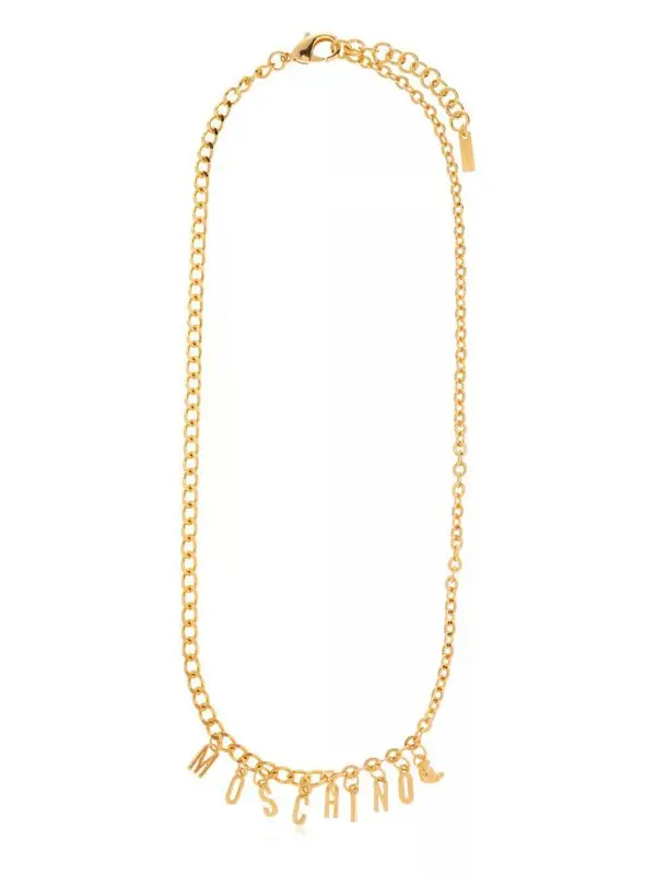 Moschino Chain-link Logo Necklace - Gold