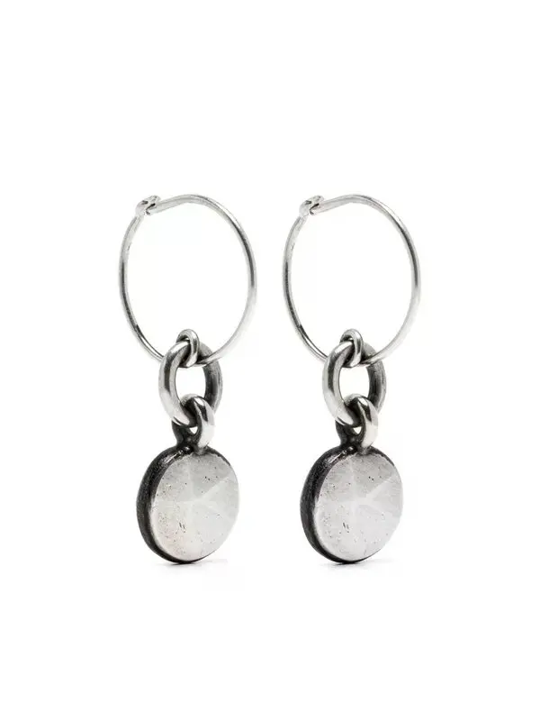 Werkstatt:München Hoop Drop Earrings - Silver