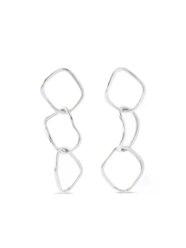 YSSO Chain Earrings - Silver