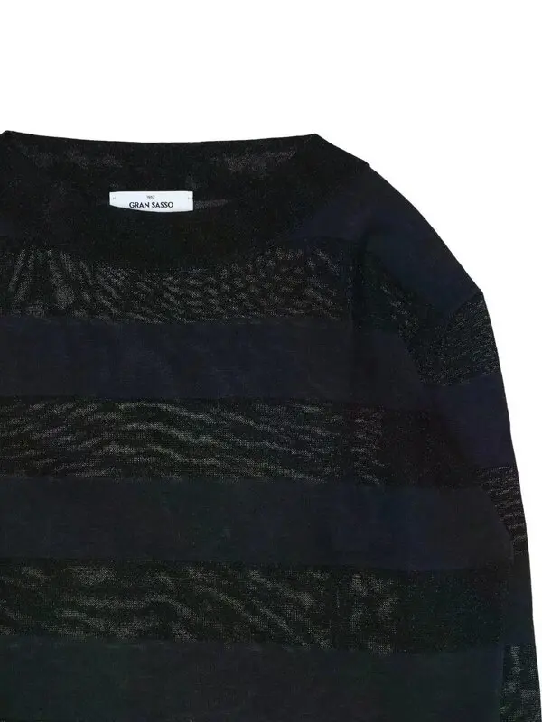 GRAN SASSO Openwork Striped Sweater