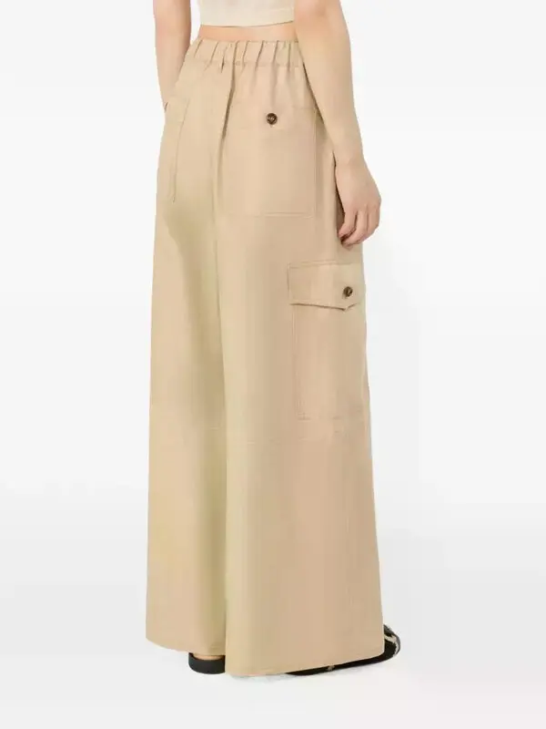 Max Mara Linen Cargo-pocket Trousers - Neutrals