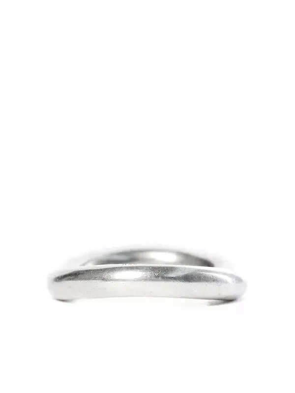 ANN DEMEULEMEESTER Logo-engraved Band Ring - Silver
