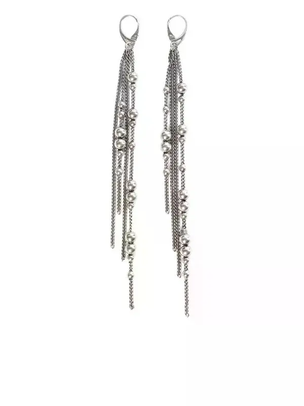 ANN DEMEULEMEESTER Danique Chain-bead Earrings - Silver