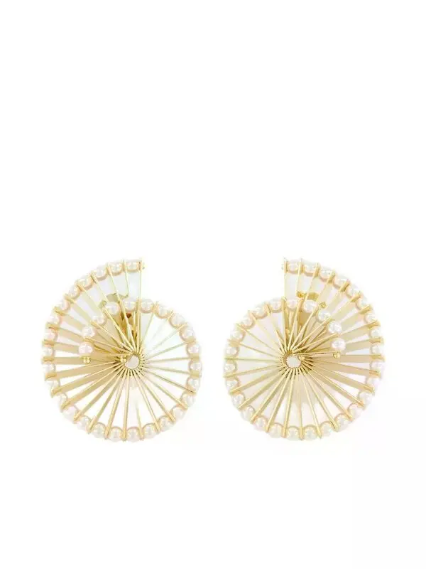 Rabanne Faux-pearl Clip-on Earrings - Gold