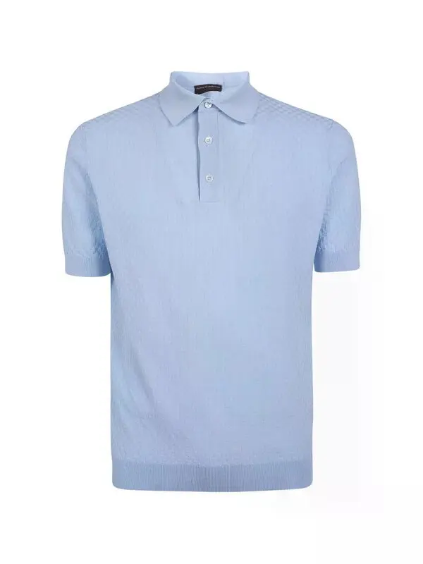 FILIPPO DE LAURENTIIS Waffle-knit Polo Shirt