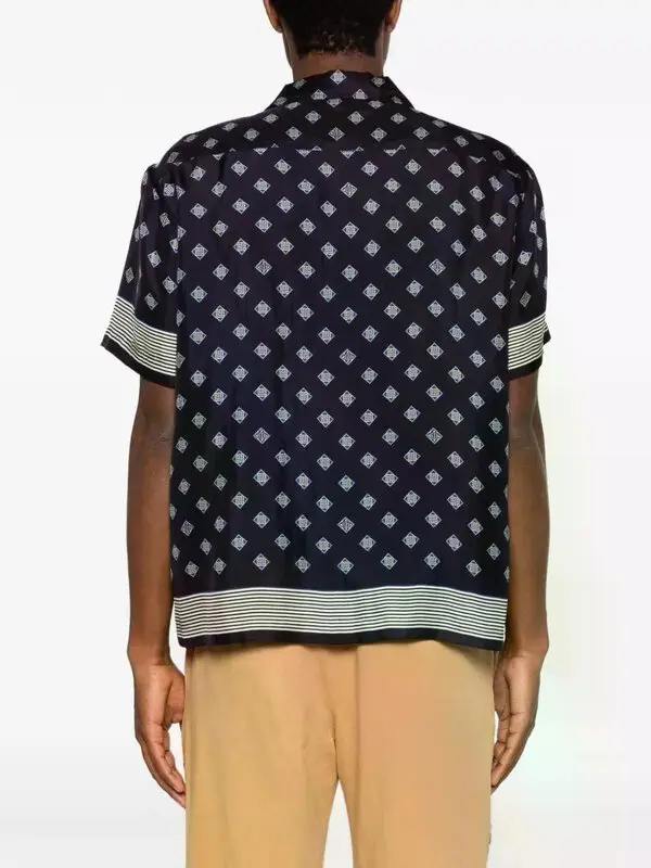 BODE Foyer Diamond Shirt - Blue