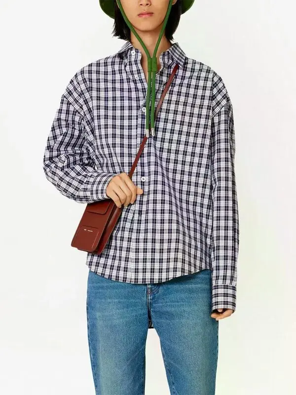 AMI Paris Plaid Button-up Shirt