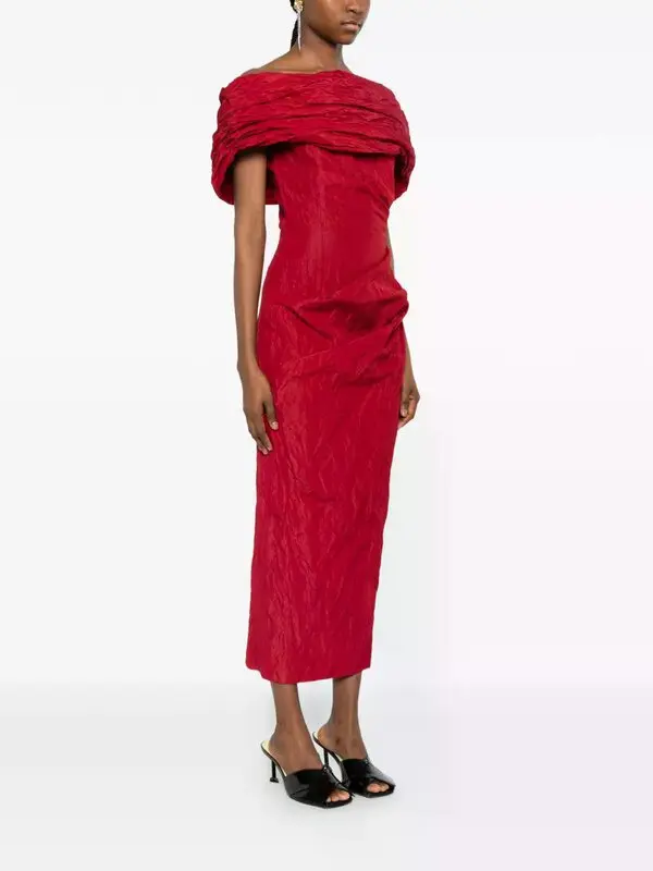 Magda Butrym Off-shoulder Draped Dress