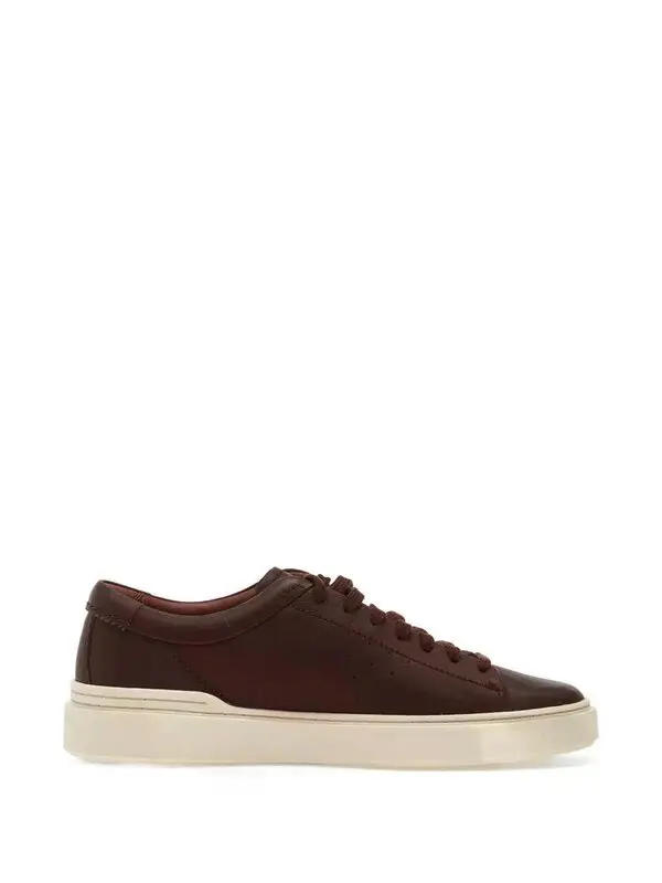 Clarks Craft Swift Leather Sneakers - Brown