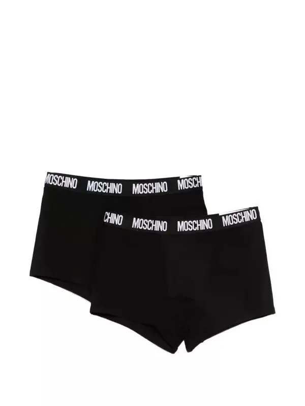 Moschino Logo-waistband Boxers - Black